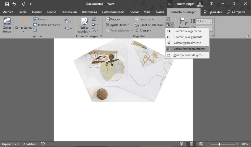 Cómo girar una imagen en Word | PlantillasOffice.Net