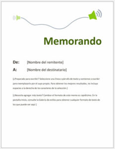Modelo de memorándum en Word | PlantillasOffice.Net