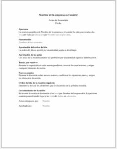 Plantilla Word para acta de reunión | PlantillasOffice.Net