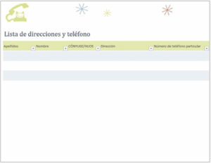 Plantilla agenda telefónica | PlantillasOffice.Net