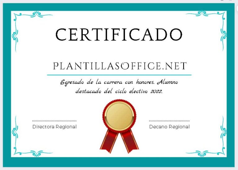 Plantilla diploma Word gratis | PlantillasOffice.Net
